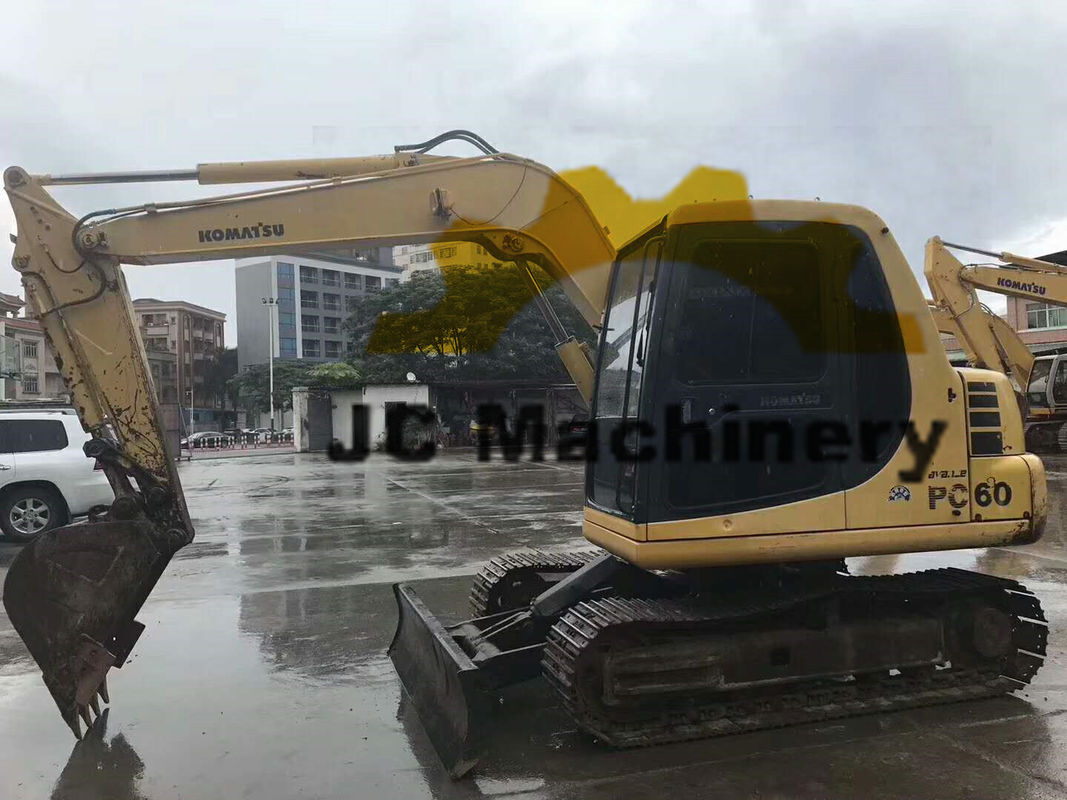 6 Ton Used Komatsu Excavator / Used Mini Diggers PC60-7 With Original Color