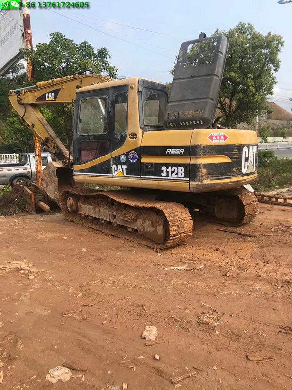 0.5m3 Bucket Capacity Used CAT Excavators 312B 80.3kw Power 2002 Year