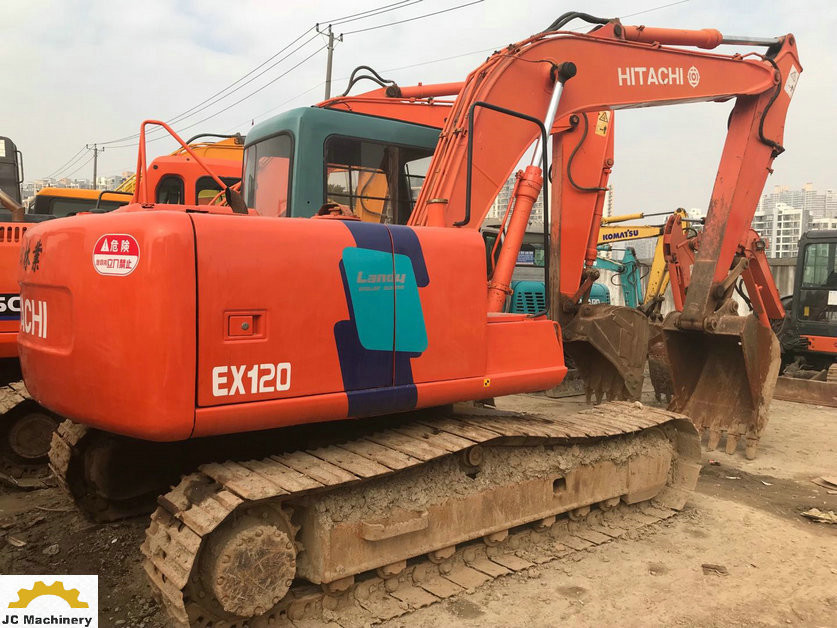 12T Crawler Type Used Hitachi Excavator 63kw Rated Power EX120-3 CE ...