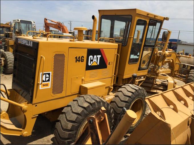 High Speed CAT Old Motor Graders , Road Maintainer Grader 14G With 3 ...